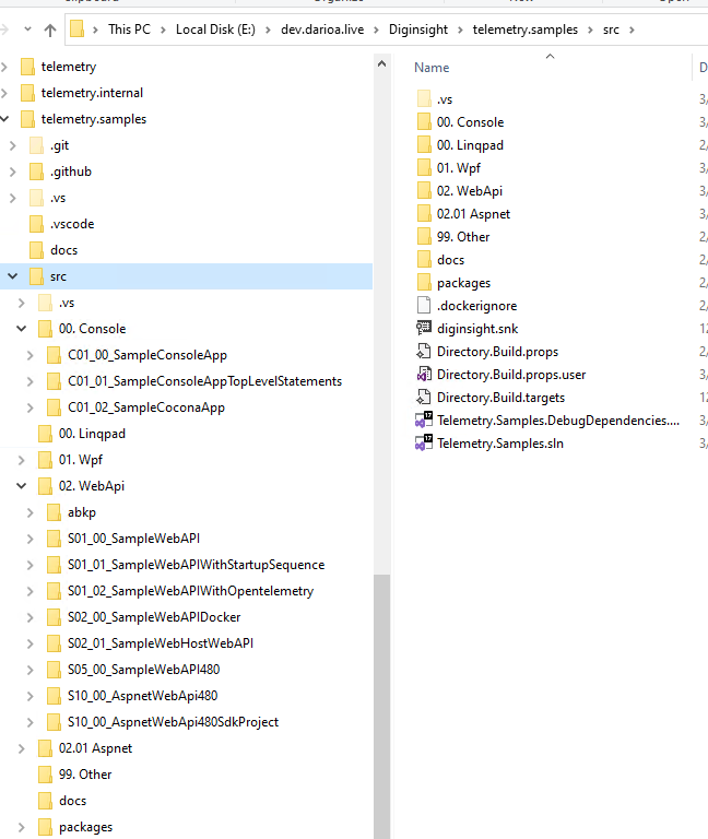 Use Diginsight samples – Diginsight Telemetry